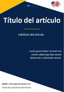 🔵Portadas Azules para Word [GRATIS] - Descargar Portada
