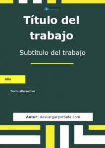 🟢 Portadas verdes para Word [GRATIS] - Descargar Portada