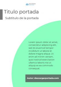 🟢 Portadas verdes para Word [GRATIS] - Descargar Portada