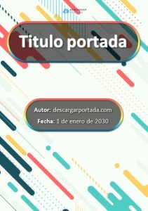 🔵Portadas Azules para Word [GRATIS] - Descargar Portada